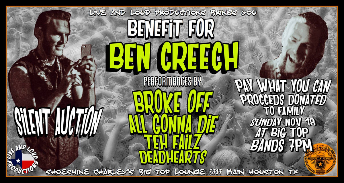 Benefit for Ben Creech – Houston Skateboards